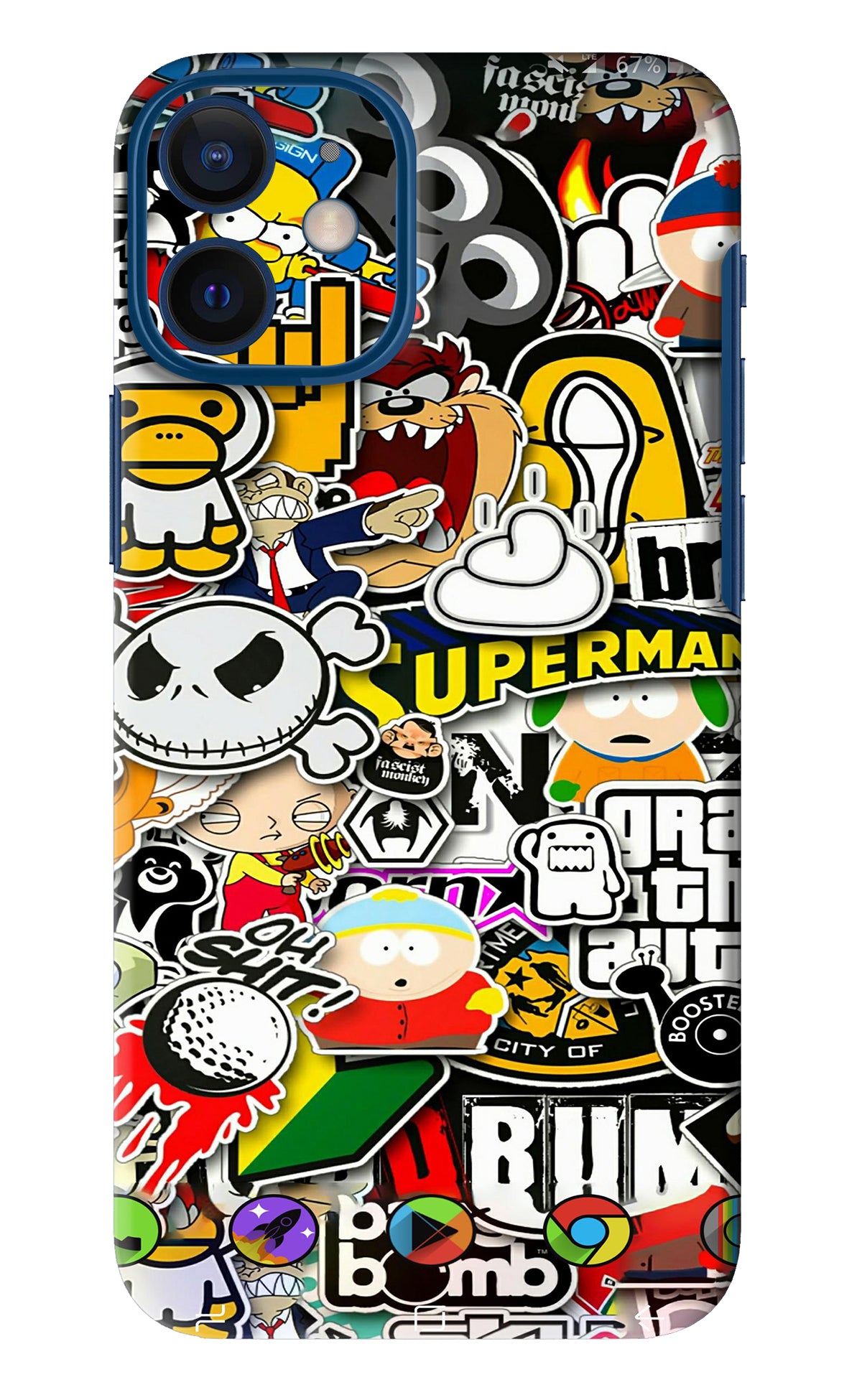 Sticker Bomb iPhone 12 Mini Back Skin Wrap | Only Rs.149 – SkinLelo
