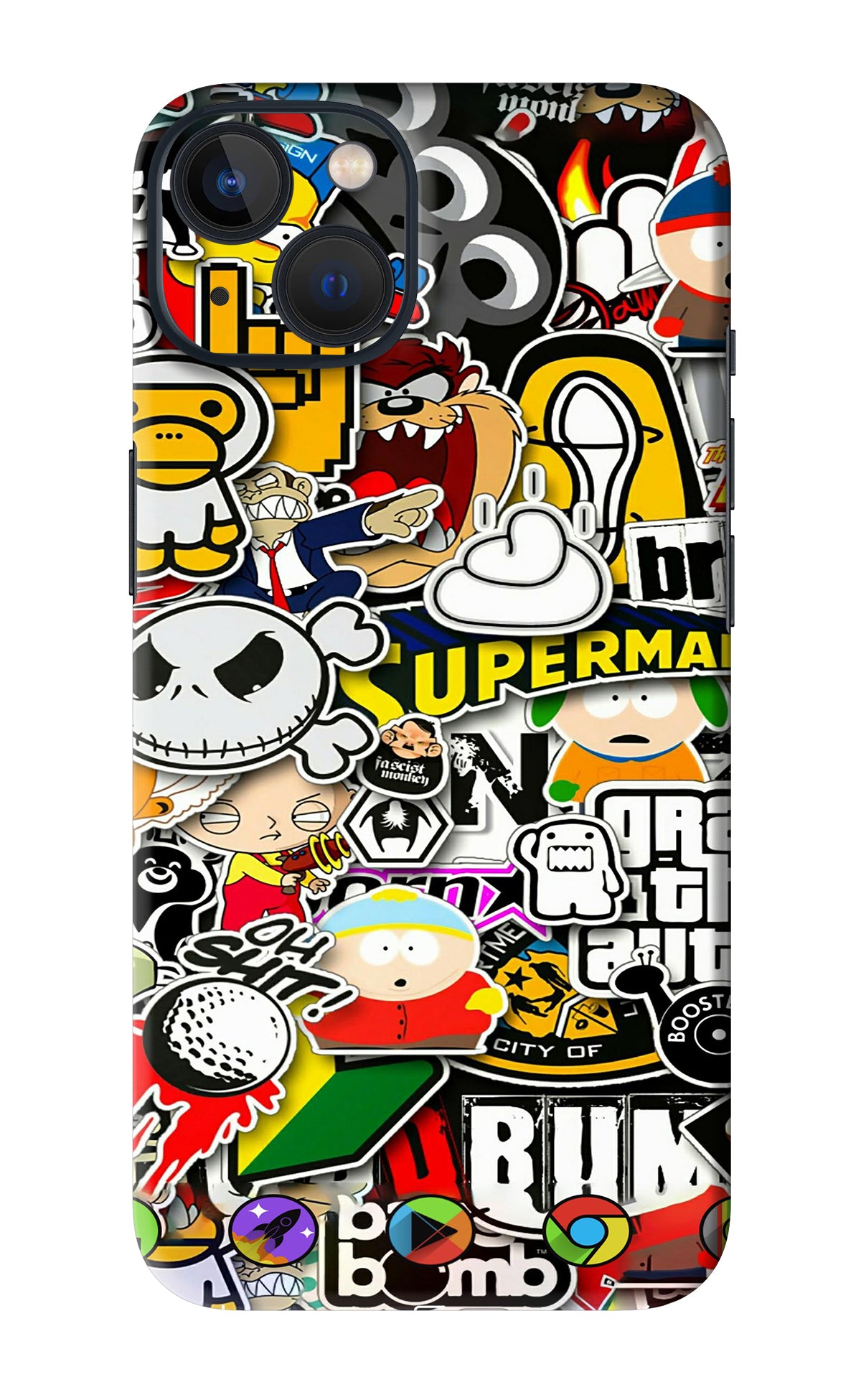 Sticker Bomb iPhone 13 Back Skin Wrap | Only Rs.149 – SkinLelo