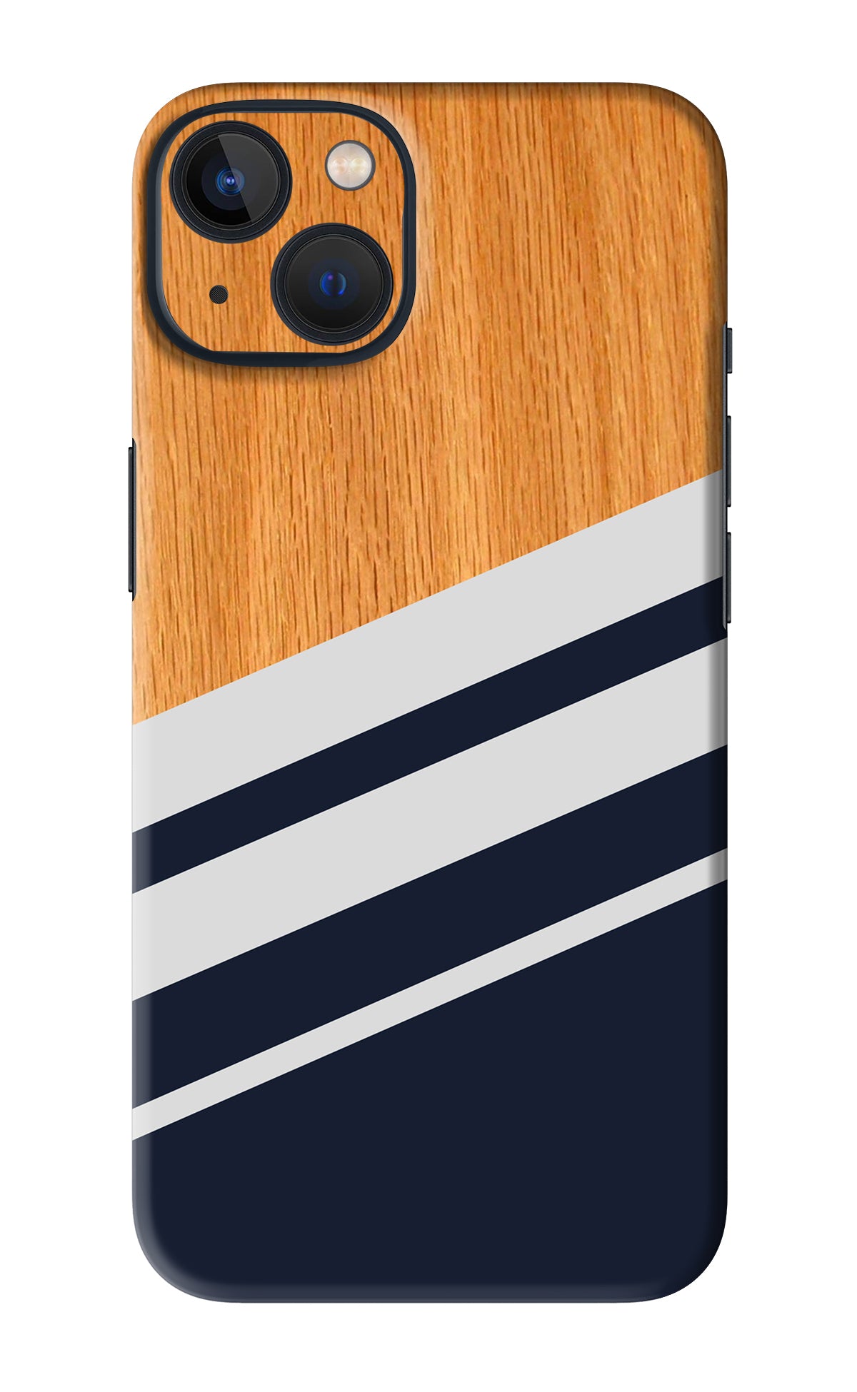 Black And White Wooden iPhone 13 Back Skin Wrap | Only Rs.149 – SkinLelo