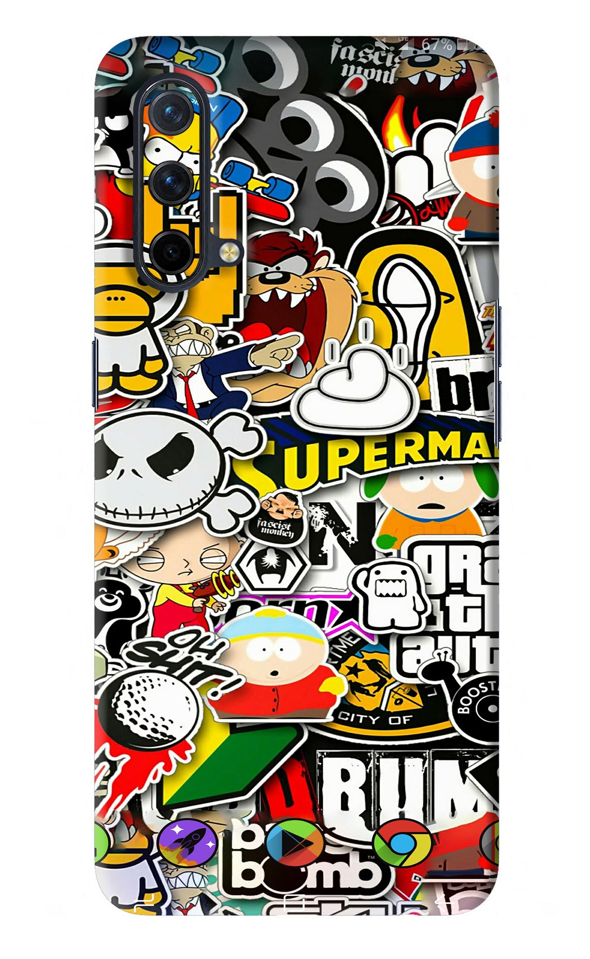 Sticker Bomb OnePlus Nord CE 5G Back Skin Wrap | Only Rs.149 – SkinLelo
