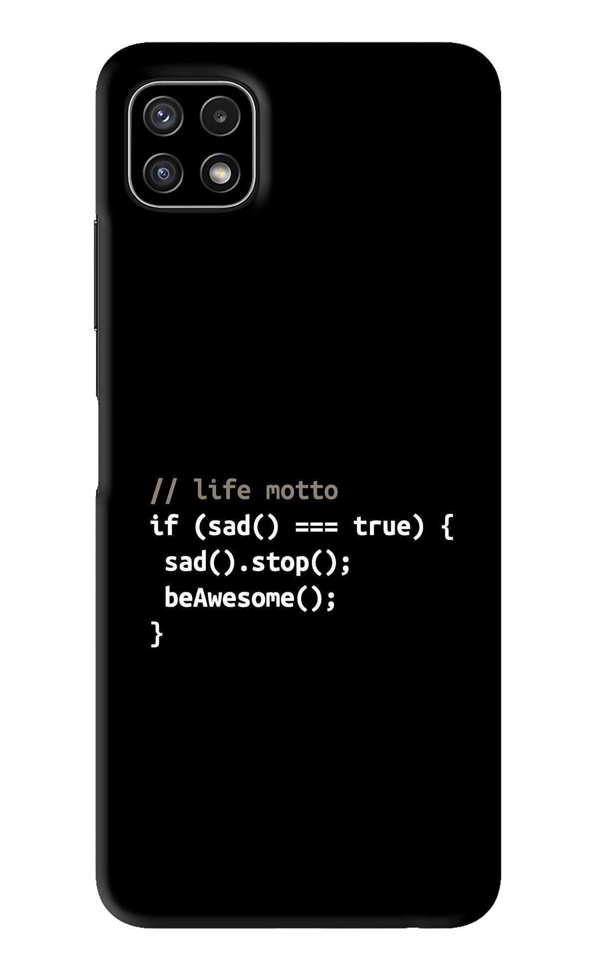 Life Motto Code Samsung Galaxy A22 5G Back Skin Wrap | Only Rs.149 ...
