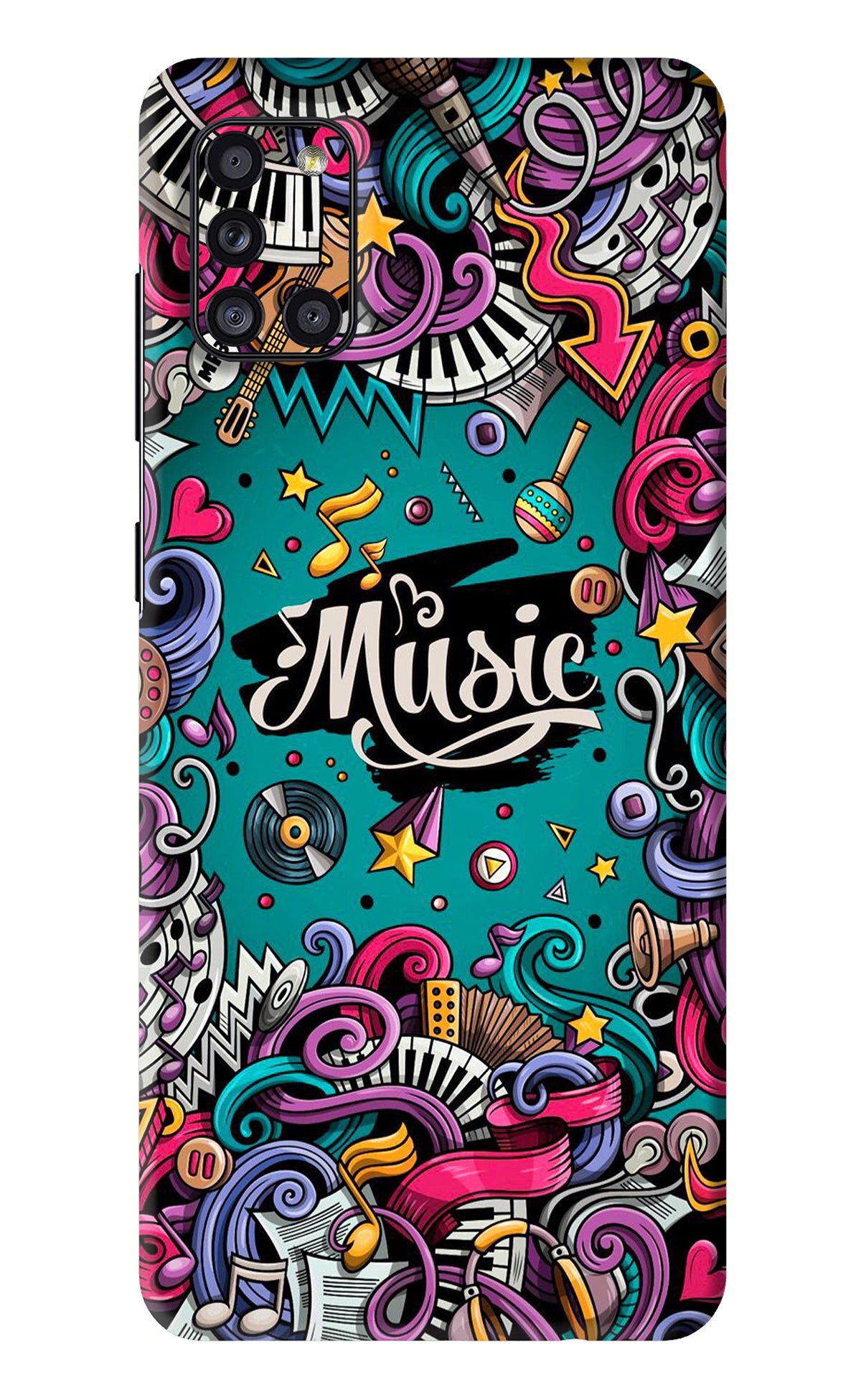 Music Graffiti Samsung Galaxy A31 Back Skin Wrap | Only Rs.149 – SkinLelo