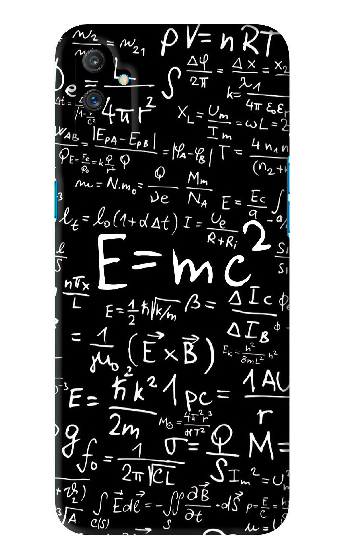 Physics Albert Einstein Formula Realme C3 Back Skin Wrap | Only Rs.149 ...