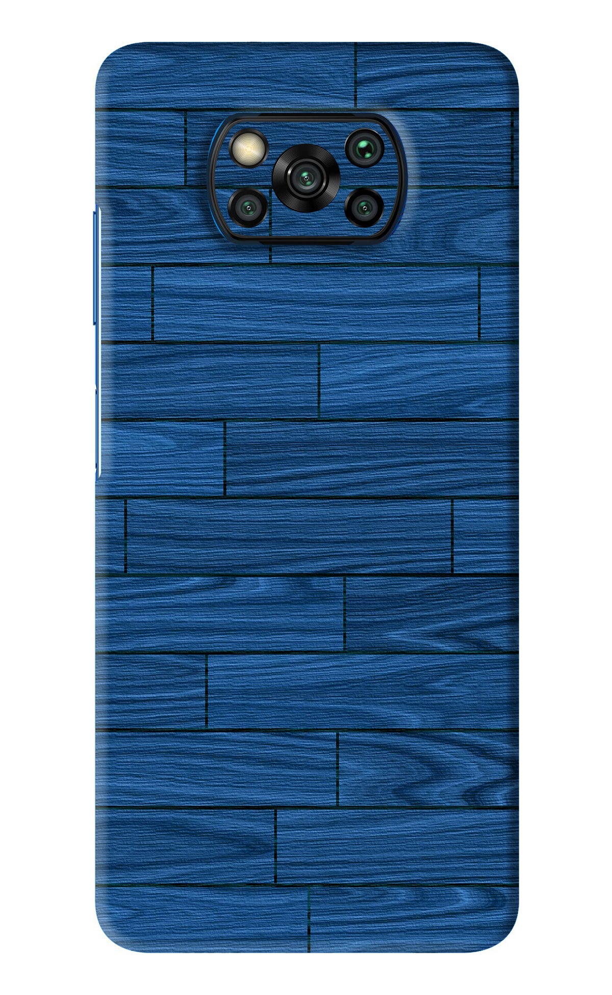Blue Wooden Texture Poco X3 Back Skin Wrap | Only Rs.149 – SkinLelo