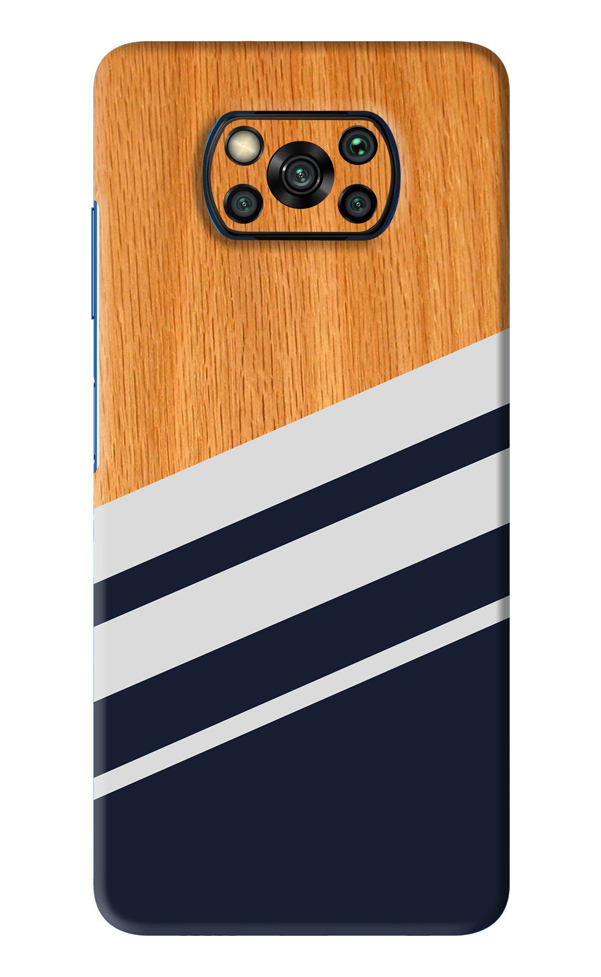 Black And White Wooden Poco X3 Back Skin Wrap | Only Rs.149 – SkinLelo