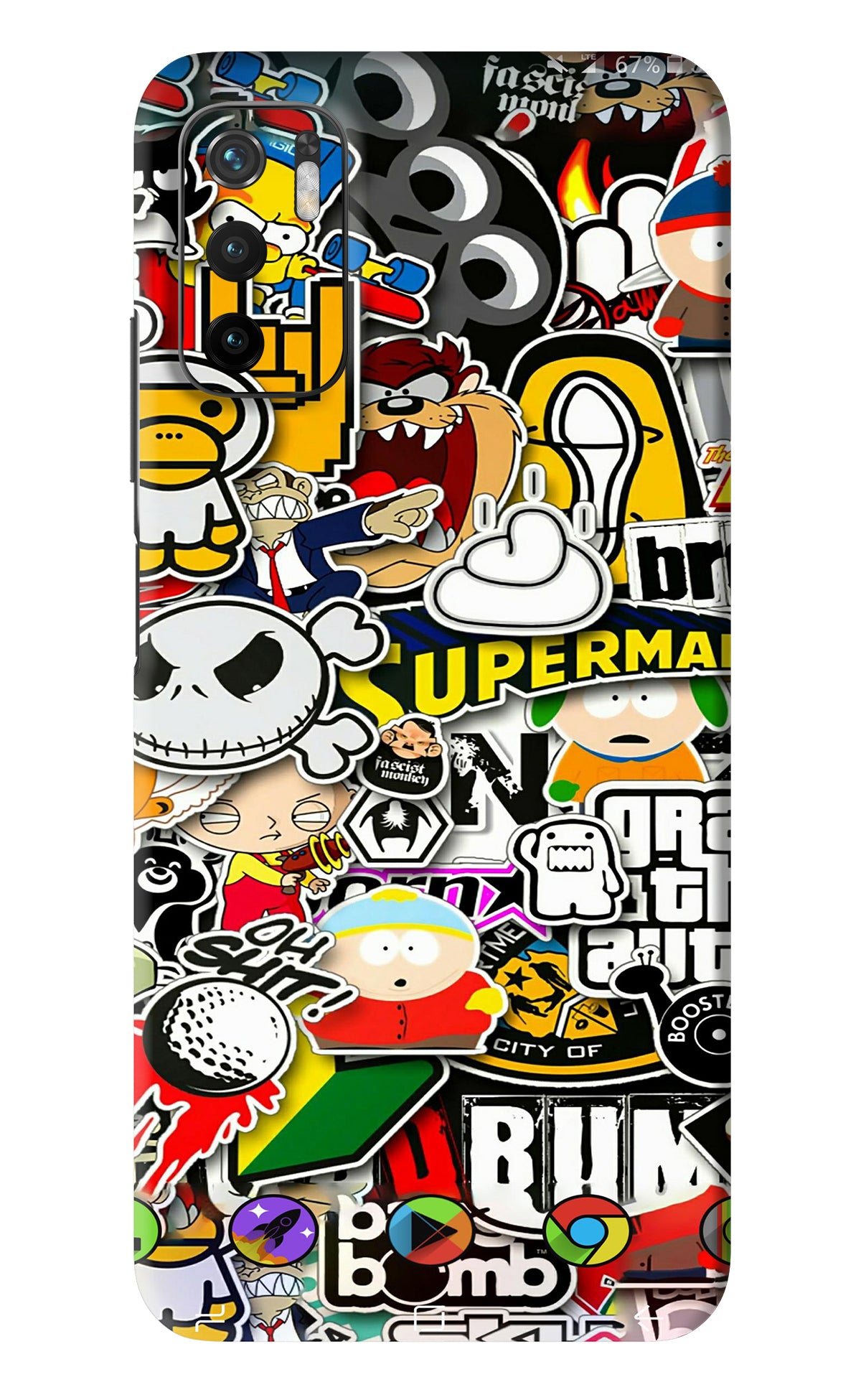 Sticker Bomb Poco M3 Pro 5G Back Skin Wrap | Only Rs.149 – SkinLelo