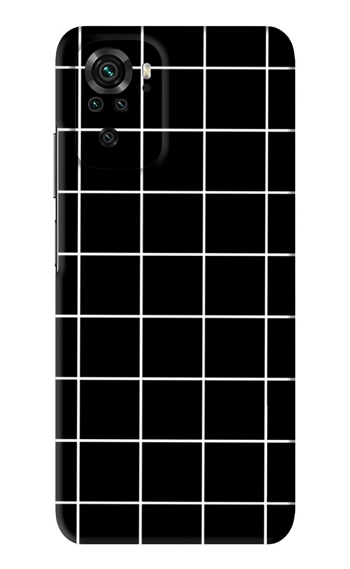 White Grid Xiaomi Redmi Note 10 Back Skin Wrap | Only Rs.149 – SkinLelo