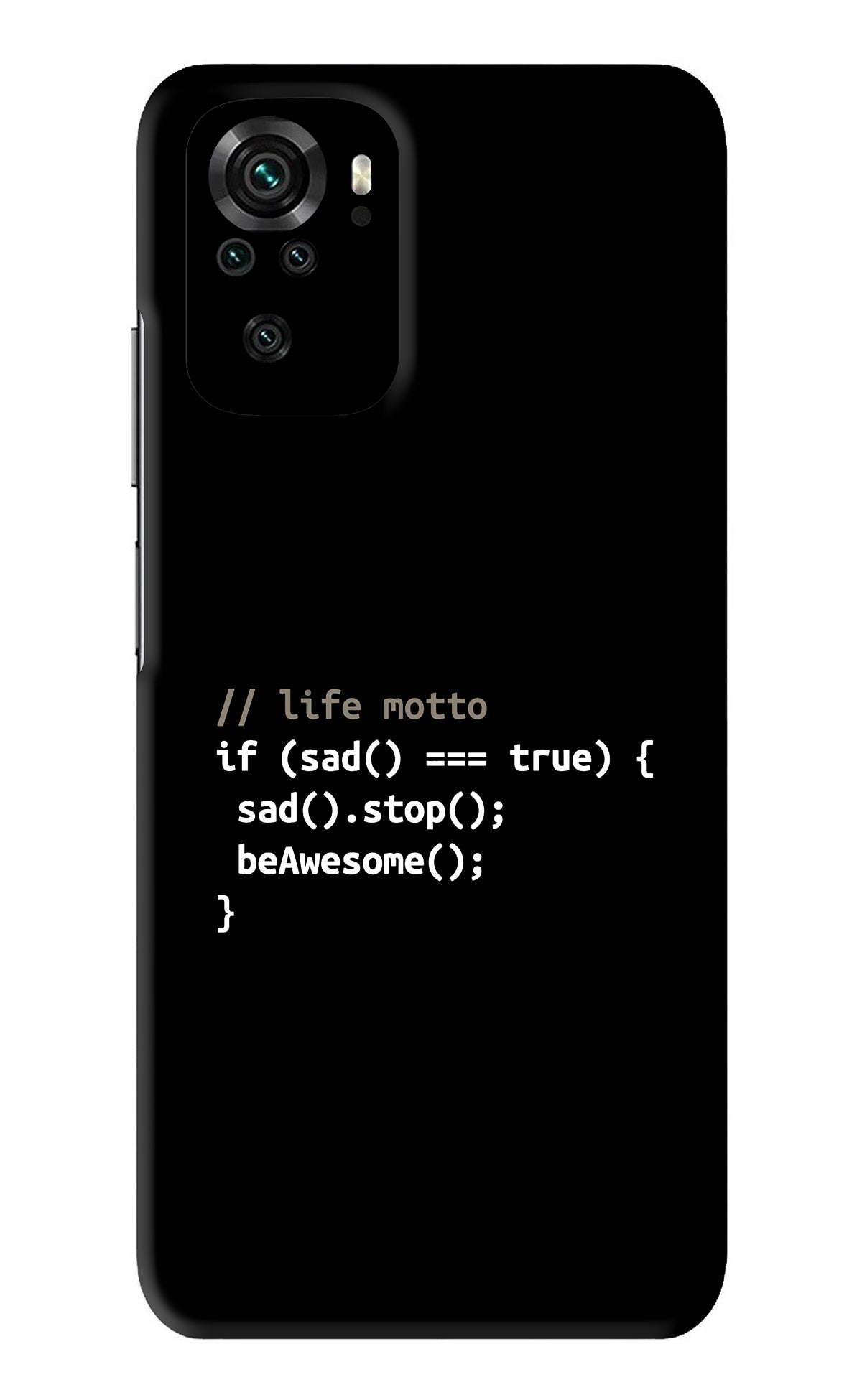 Life Motto Code Xiaomi Redmi Note 10 Back Skin Wrap | Only Rs.149 ...