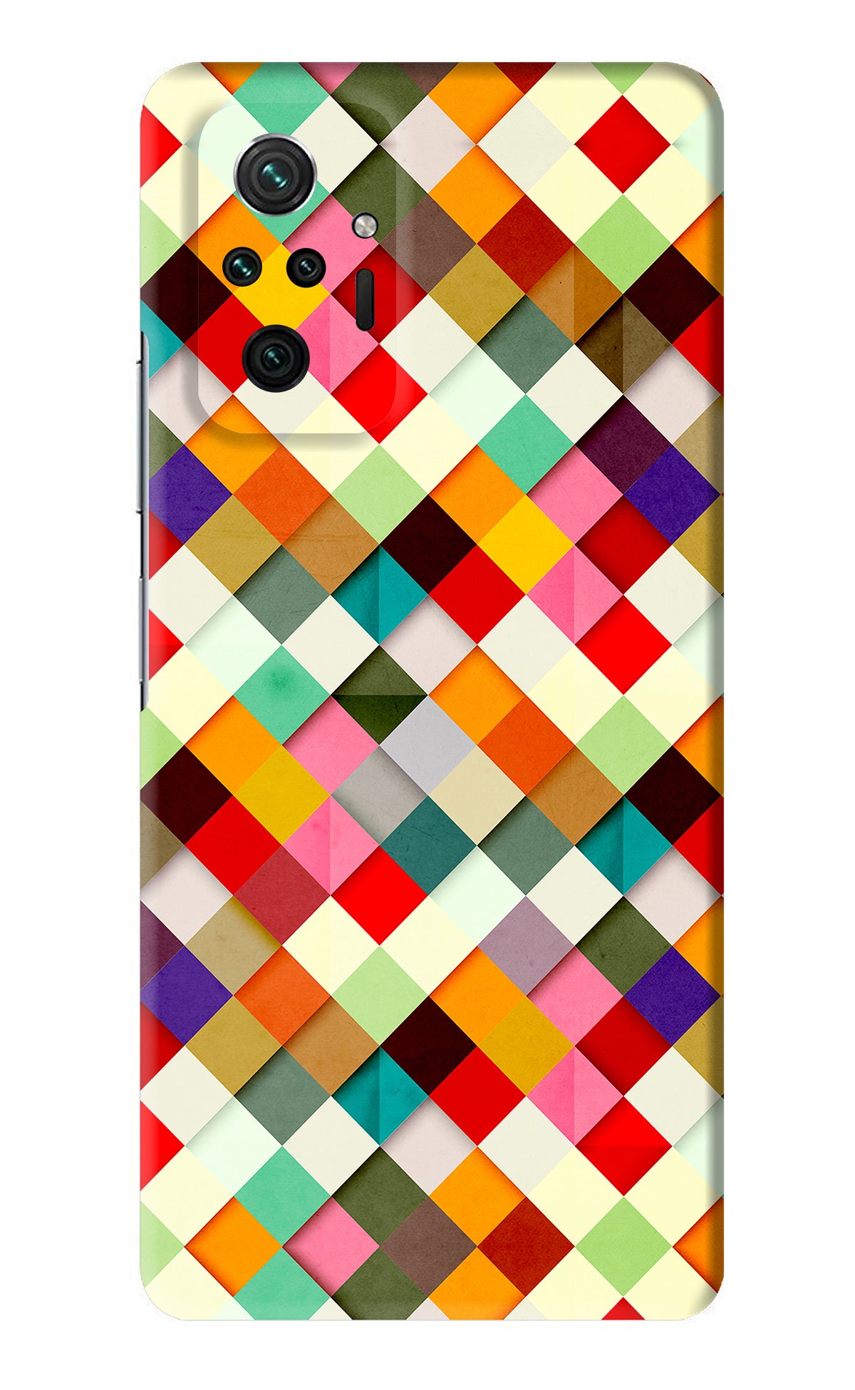 Geometric Abstract Colorful Xiaomi Redmi Note 10 Pro Max Back Skin Wrap ...