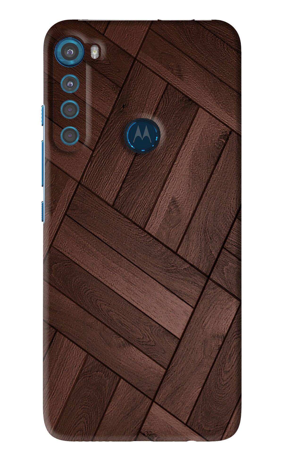 Wooden Texture Design Motorola Moto One Fusion Plus Back Skin Wrap ...