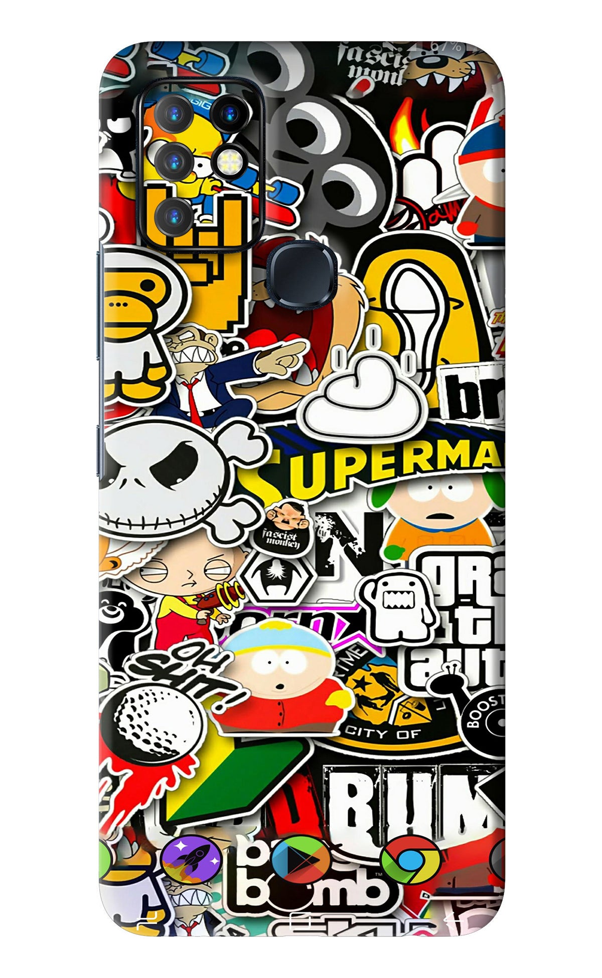 Sticker Bomb Infinix Hot 10 - No Sides Back Skin Wrap | Only Rs.149 ...